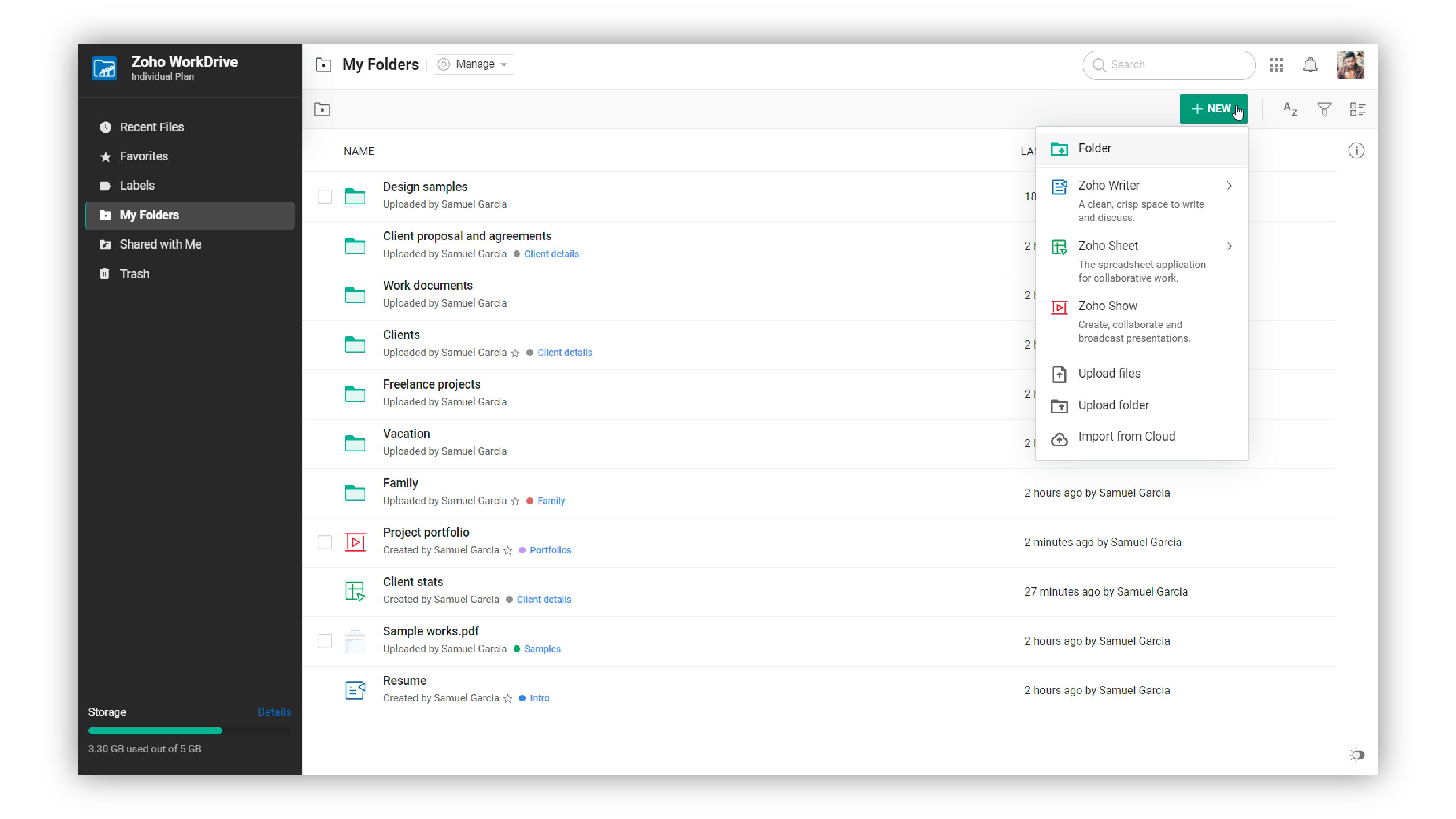 Introducing WorkDrive for individuals | Zoho WorkDrive